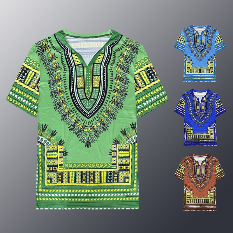 ICM T301 Halumna Black and White Dashiki Shirt (Random Colors) | Shopee ...