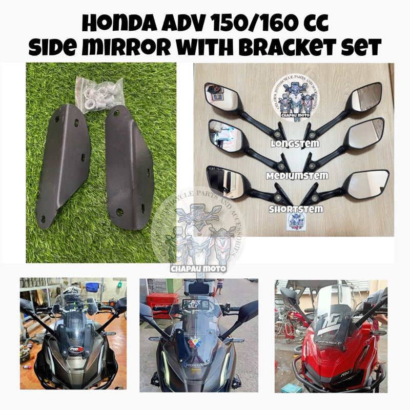HONDA ADV 150 / 160 cc Side Mirror With Bracket Set | Shopee Philippines