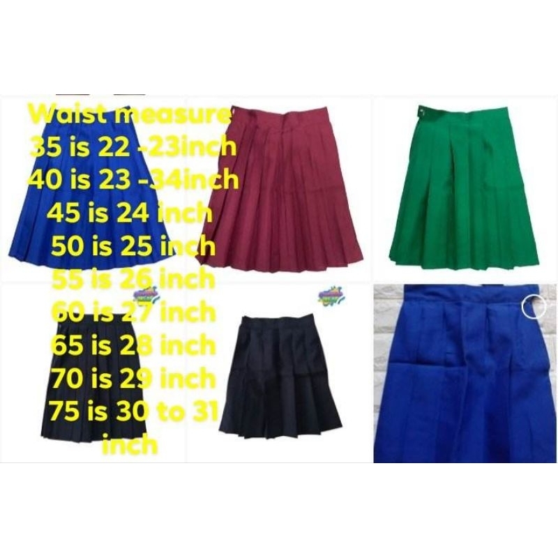 Plain SKIRT uniform BACK pleats ,ROUND pleats | Shopee Philippines