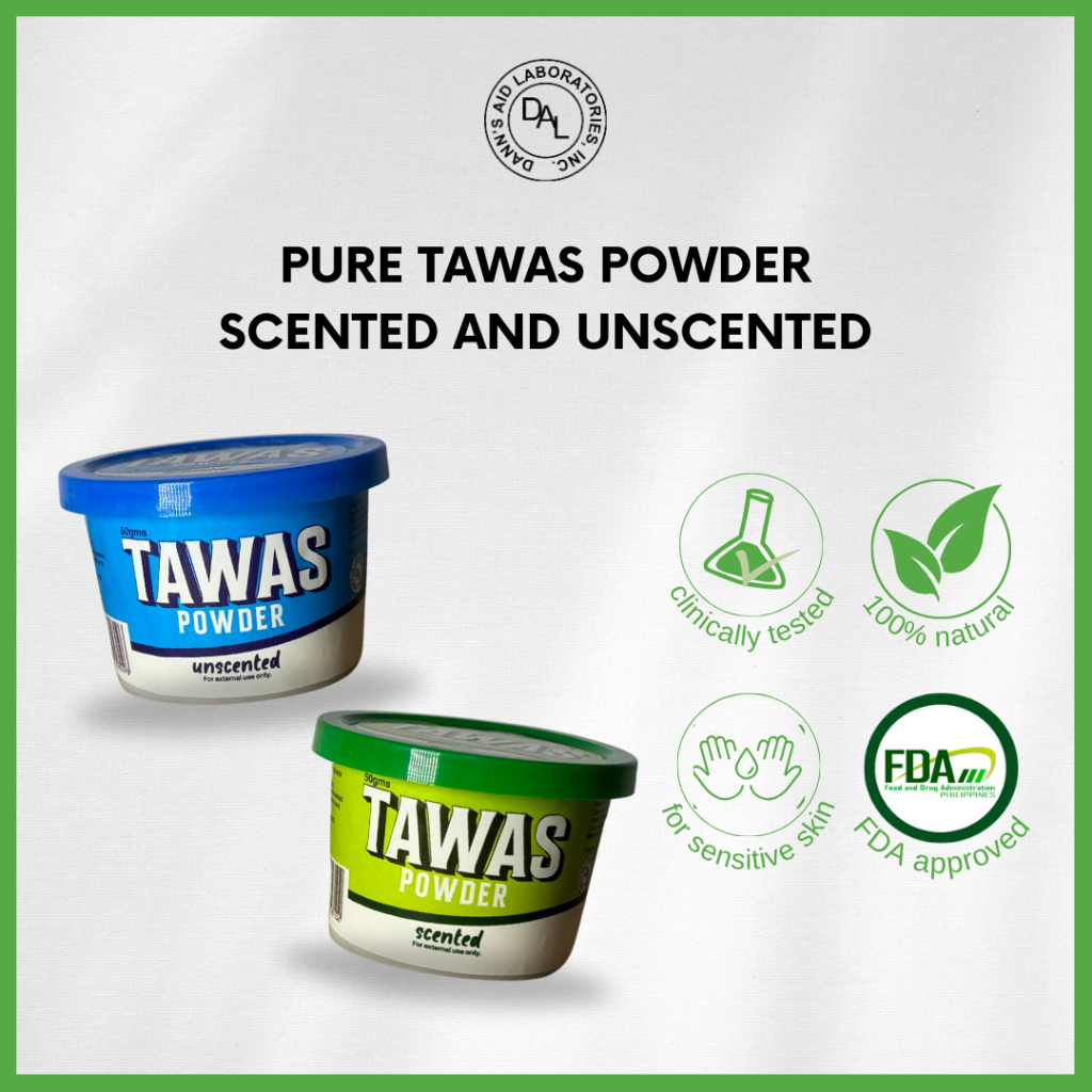 Dann's Aid Tawas Powder Natural Deodorant Scented and Unscented 50g ...
