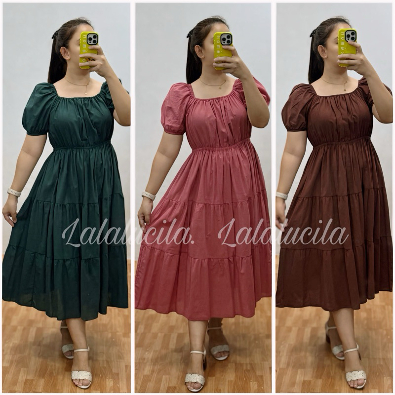 Lea M-XL Maxi Puffed Sleeves with 2-Side Pockets | Shopee Philippines