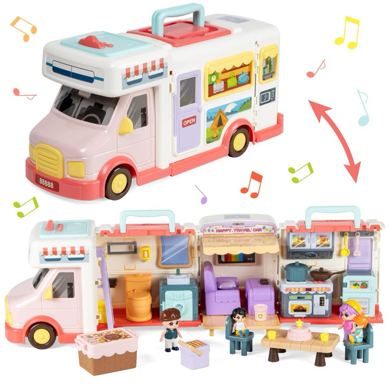 Touring Car Perfect Home RV Portable Camper Van Pretend Play Toys 2 in ...