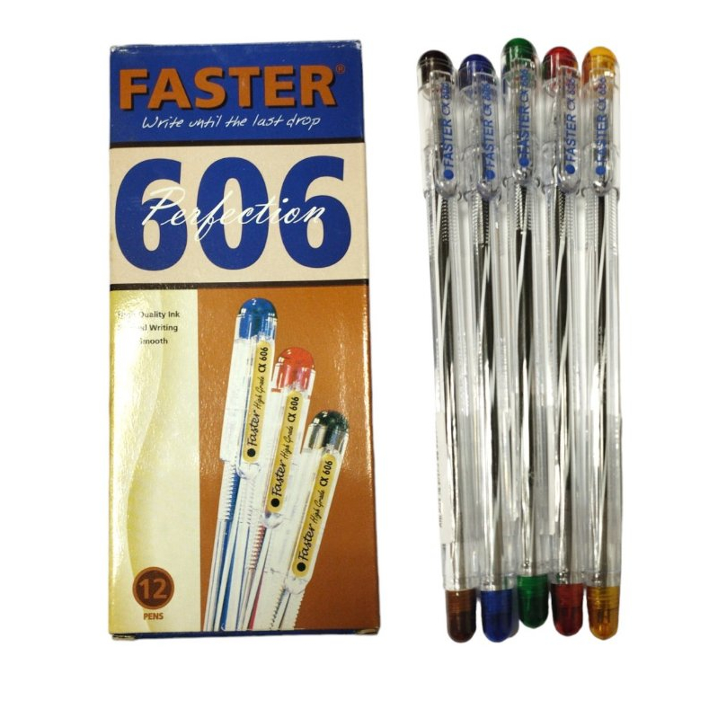 Faster Ballpen Spiral Needle Point 0.7mm Black Ink (12 Pcs) | Shopee ...