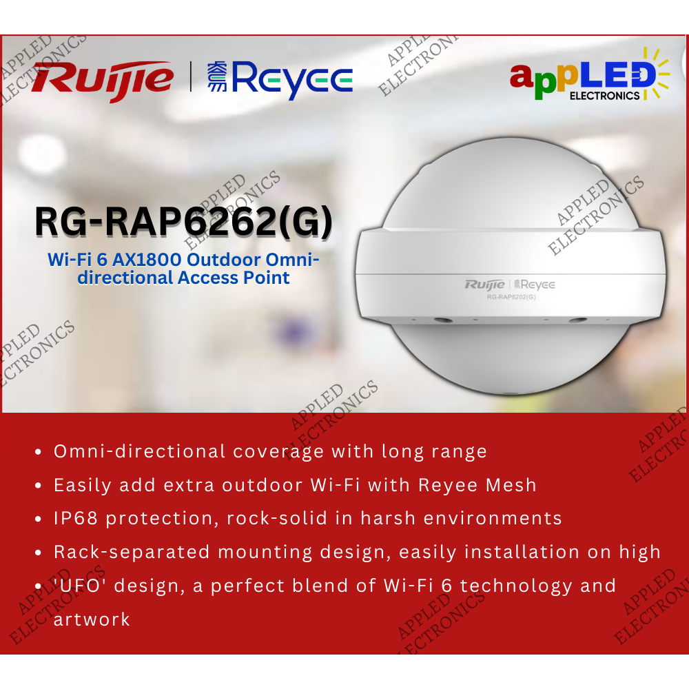 REYEE RG-RAP6262(G) Wi-Fi 6 AX1800 Outdoor Omni-directional Access ...