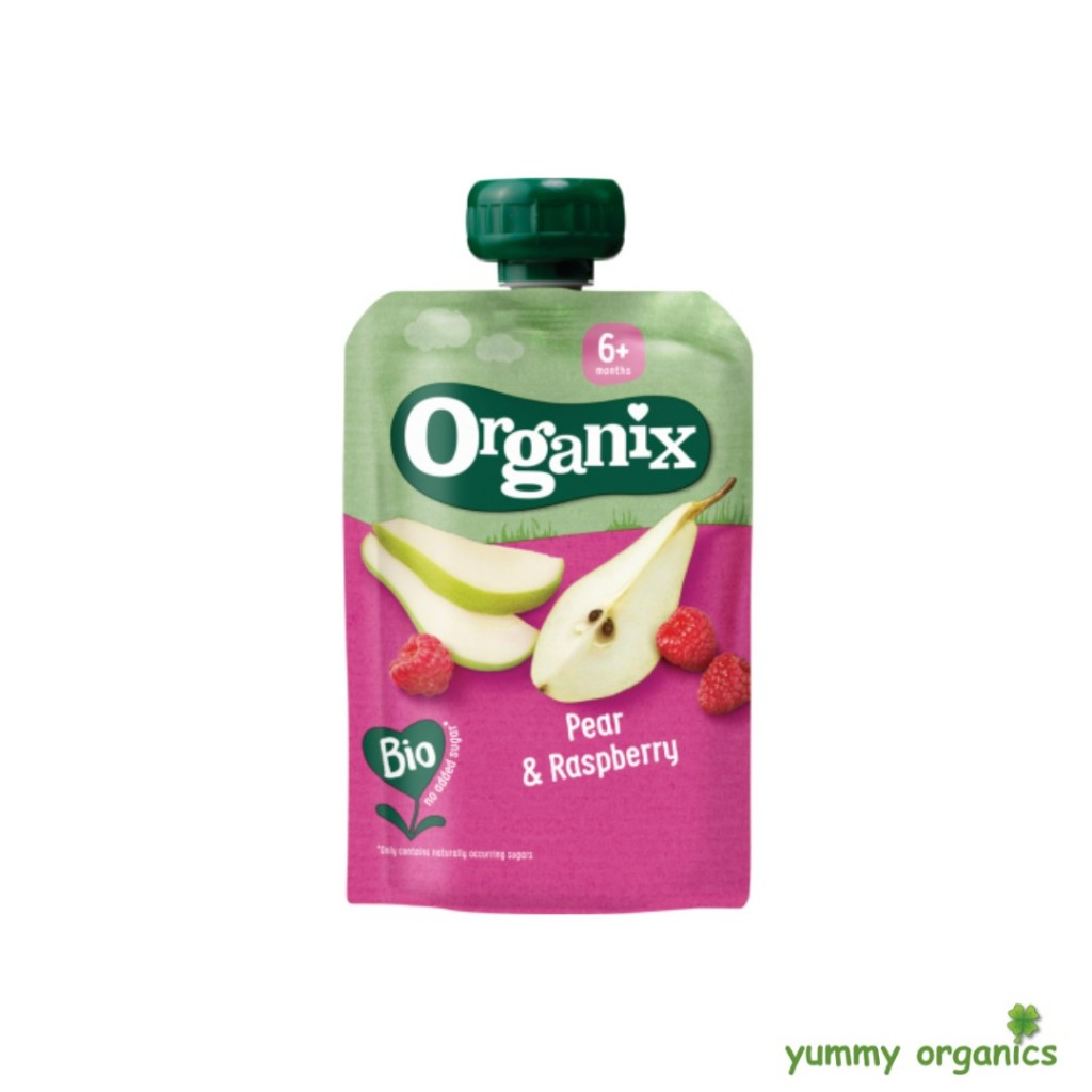 ORGANIX PEAR & RASPBERRY PUREE POUCH 100G | Shopee Philippines