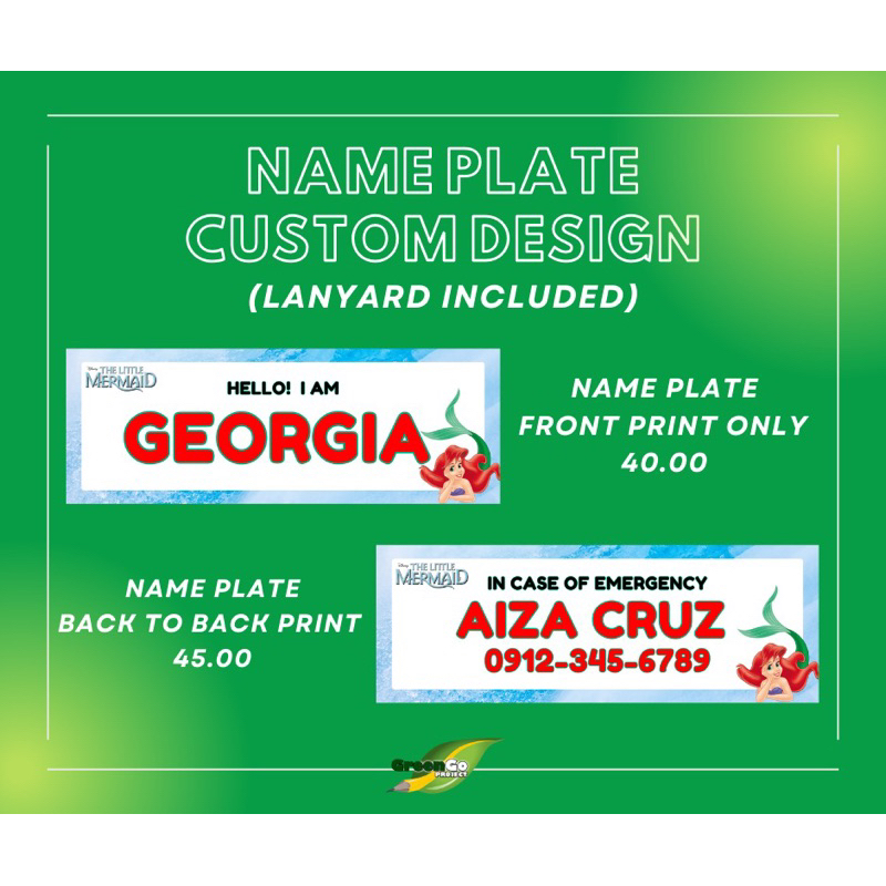 PERSONALIZED NAME TAG/ NAME PLATE (LAMINATED & WATERPROOF) | Shopee ...