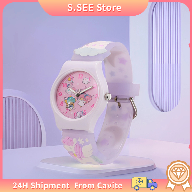 Sanrio Kuromi Hello Kitty Cute Cartoon Kids Watch School Student ...
