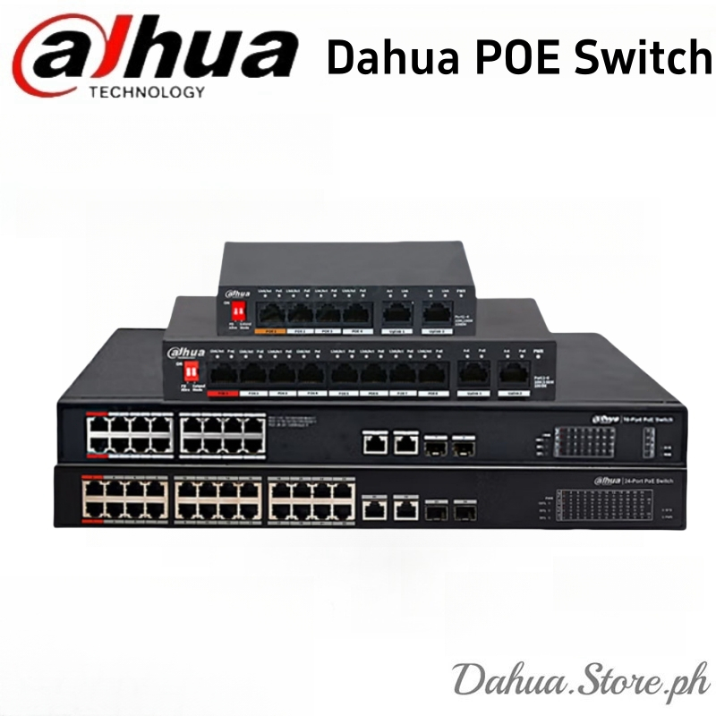 Dahua 4-Port/6-Port/10-Port PoE switch(Unmanaged)(Hi-PoE) 10/100Mbps ...