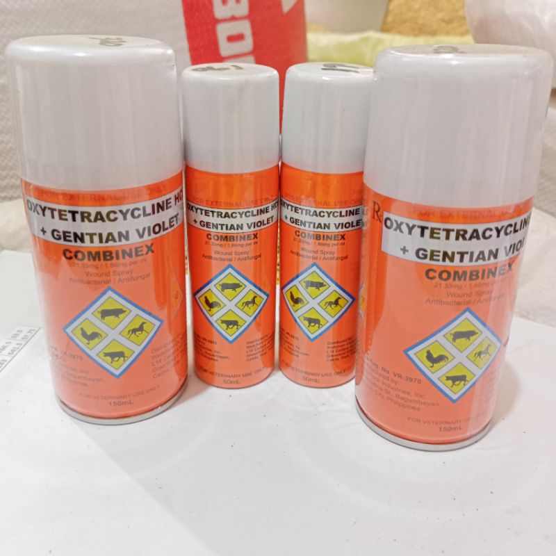 Combinex wound spray New and Improved (oxytetracycline+ Gentian Violet ...