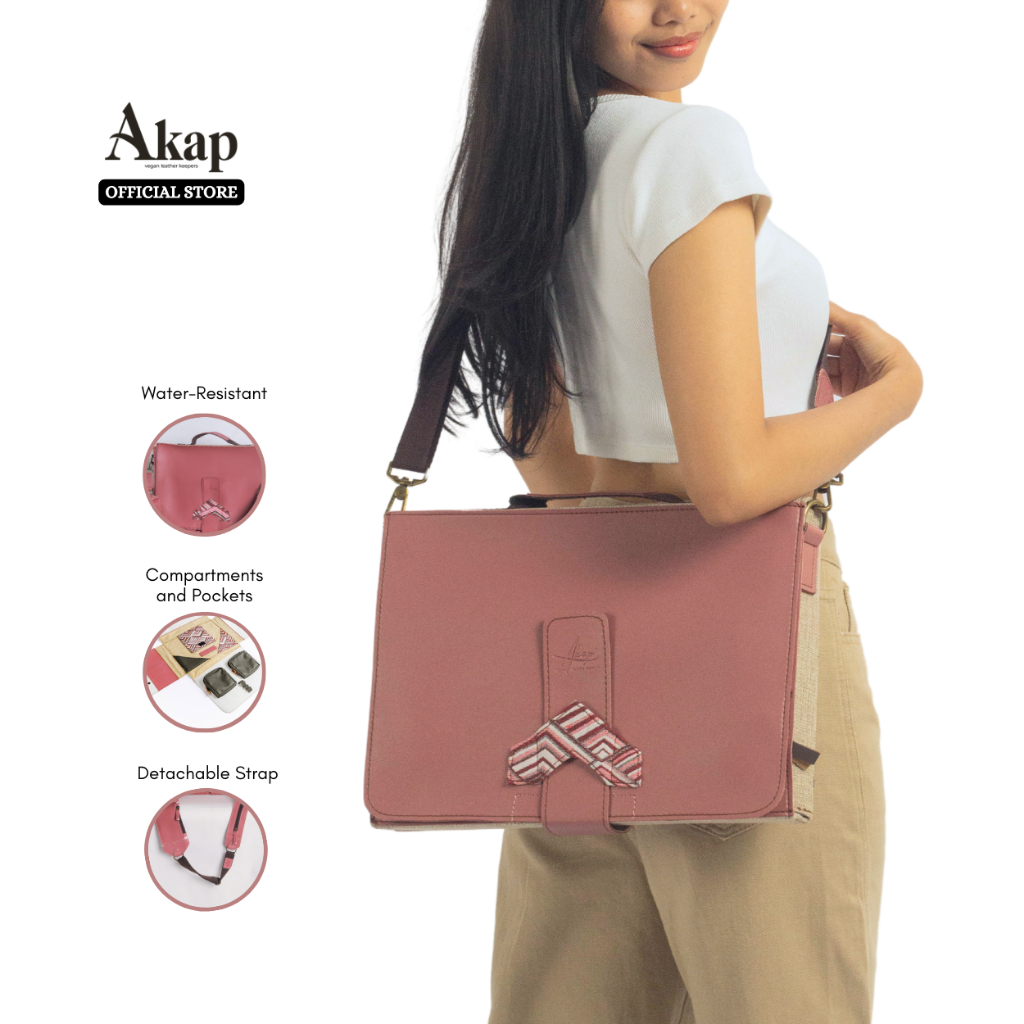 AKAP Mesita 2.0 in Rose Wood Water-resistant Vegan Leather Portable ...