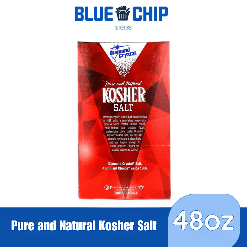 BlueChipsStocks Diamond Crystal Pure and Natural Kosher Salt 48oz ...