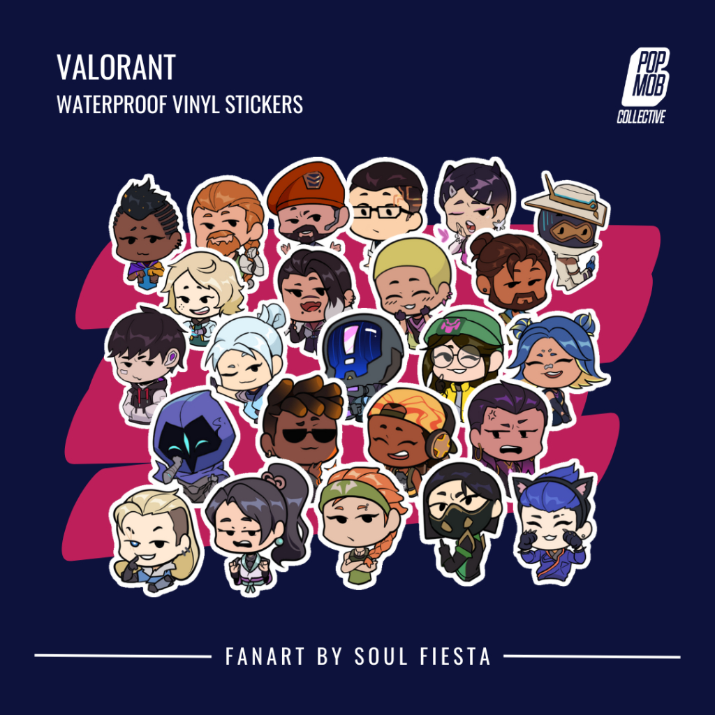 Valorant Waterproof Matte Vinyl Fan-made Sticker Merch | Art by Soul ...