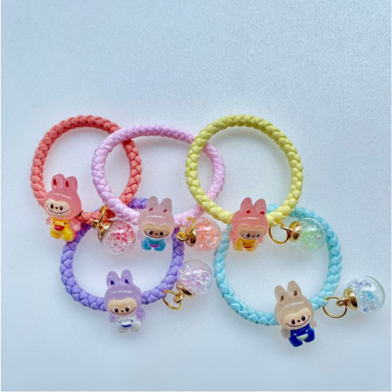 Labubu Pony Tail Hair Clip Character for Kids and Women's | Shopee ...