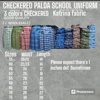 CHECKERED 3 COLORS PALDA/ CHECKERED PALDA SCHOOL UNIFORM/ KIDS GIRL ...
