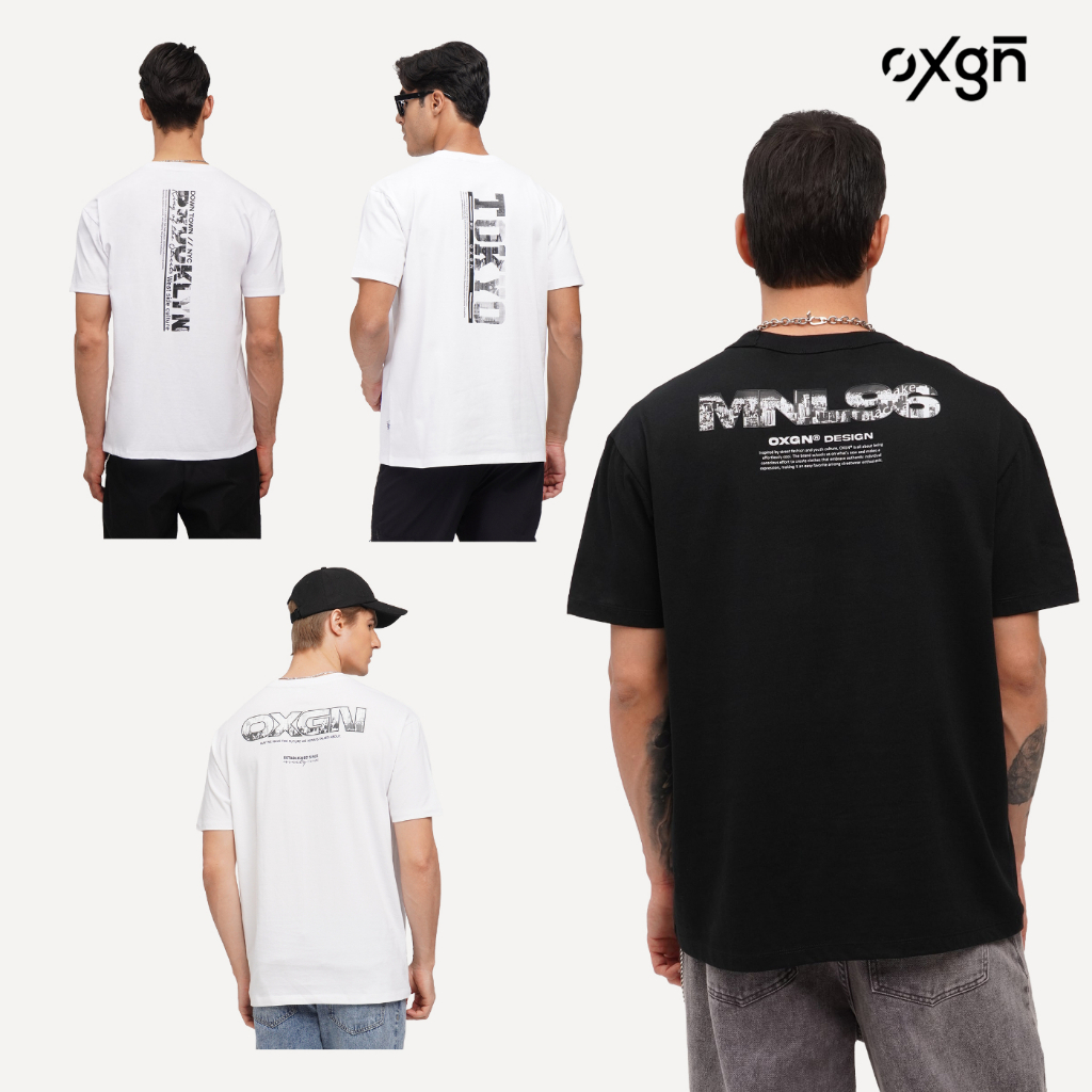 OXGN Graphic T-Shirt With Back Photo Print Collection for Men | Shopee ...