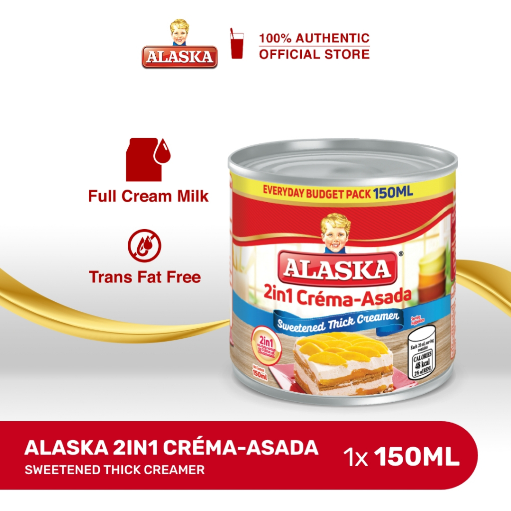 Alaska 2in1 Crema-Asada Sweetened Thick Creamers 150ml | Shopee Philippines