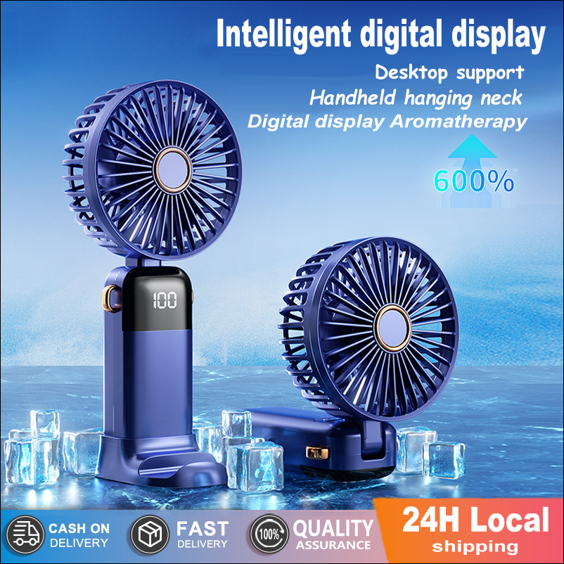 Handheld portable mini electric fan small USB rechargeable Adjustable ...