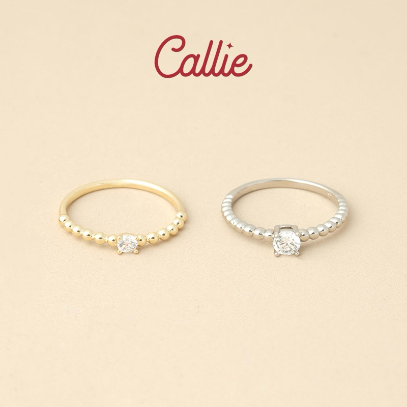 Callie 14k Gold Plated Dayna Gold Silver Diamond Bubble Ring Shop ...