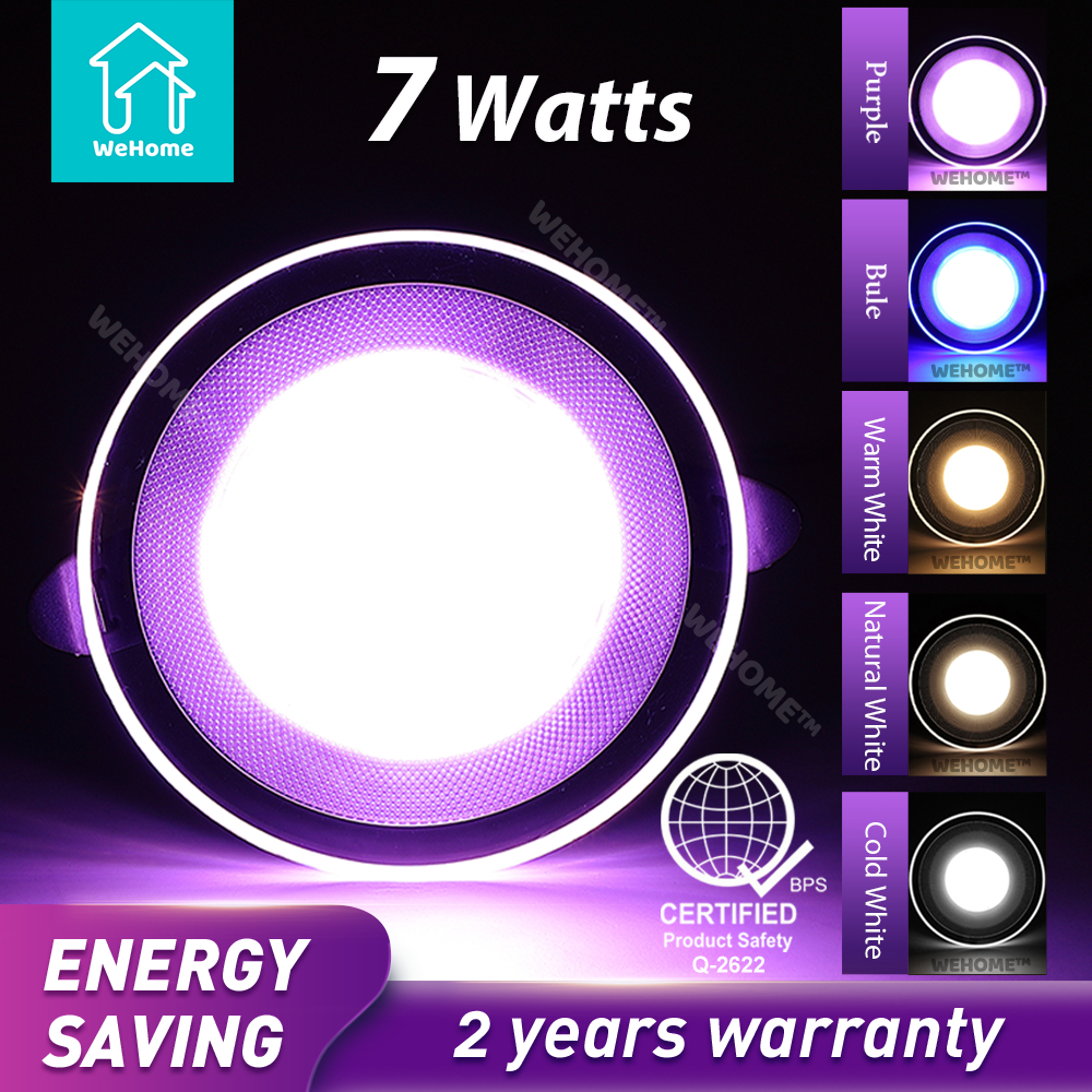 WeHome LED Pin light for Ceiling Tri color 7 Watts Downlight Ultra-Thin ...