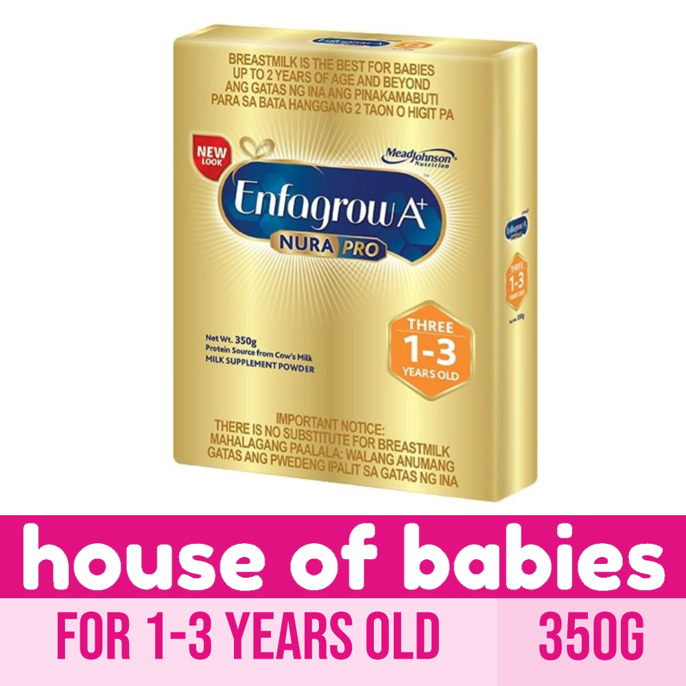 Enfagrow A+ Three NuraPro 350g for 1-3 Years Old Milk Supplement ...