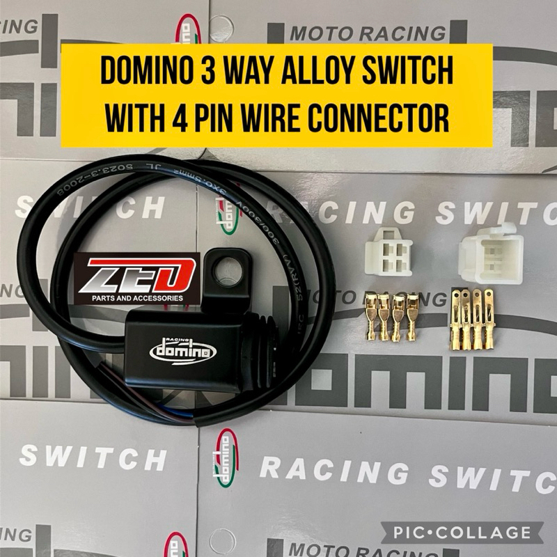 Mini Driving Light Domino Racing 3-Way Switch Premium Alloy Side Mirror ...