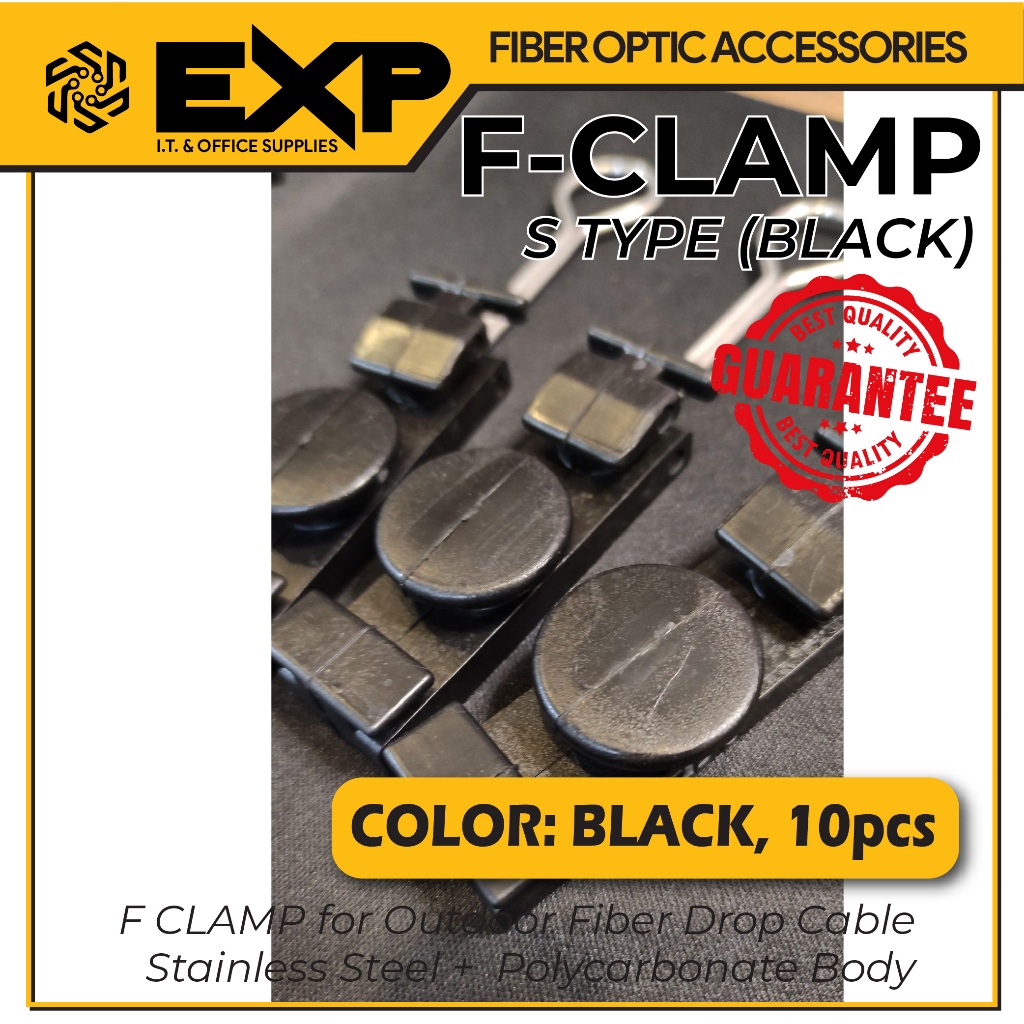 FIBER OPTIC | F CLAMP | S TYPE | HEAVY DUTY / Type Approved! (Black ...