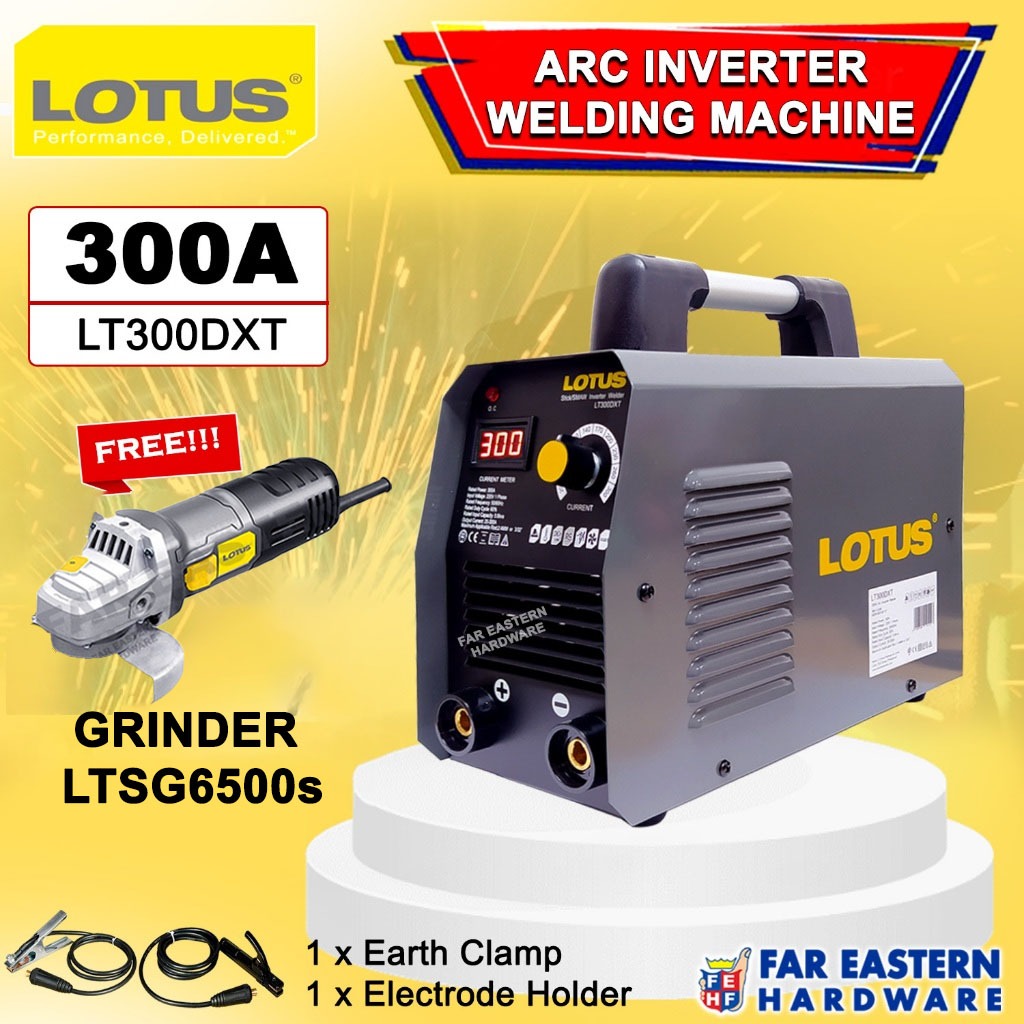 LOTUS Arc Stick Inverter Welding Machine 300A LT300DXT FREE GRINDER ...