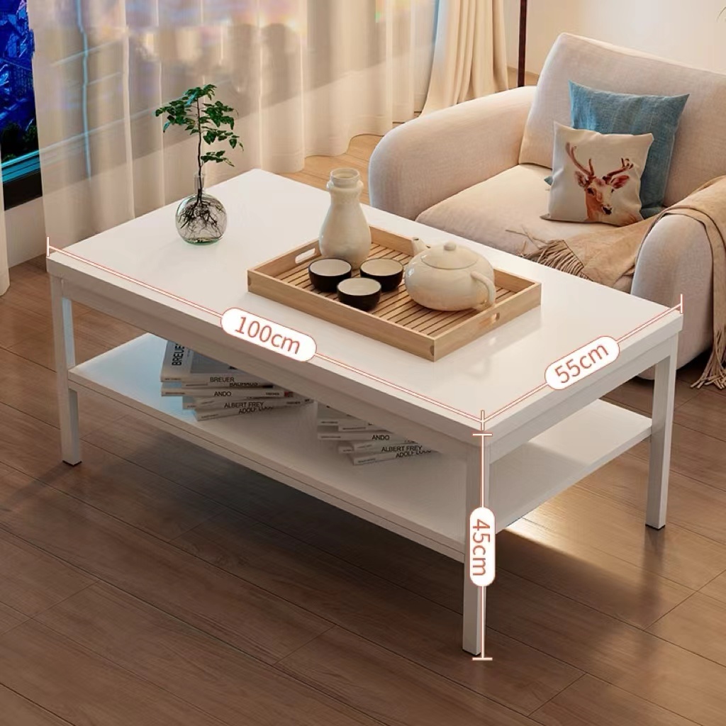 Simple living room, solid wood coffee table, creative small unit ...