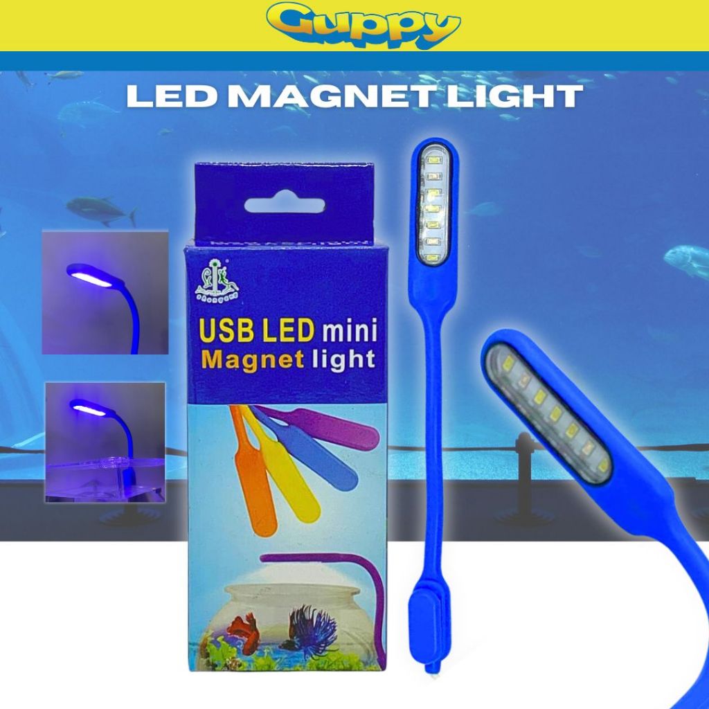USB LED Mini Magnet Fish Bowl Light for Mini Aquarium Tanks Betta Tank ...