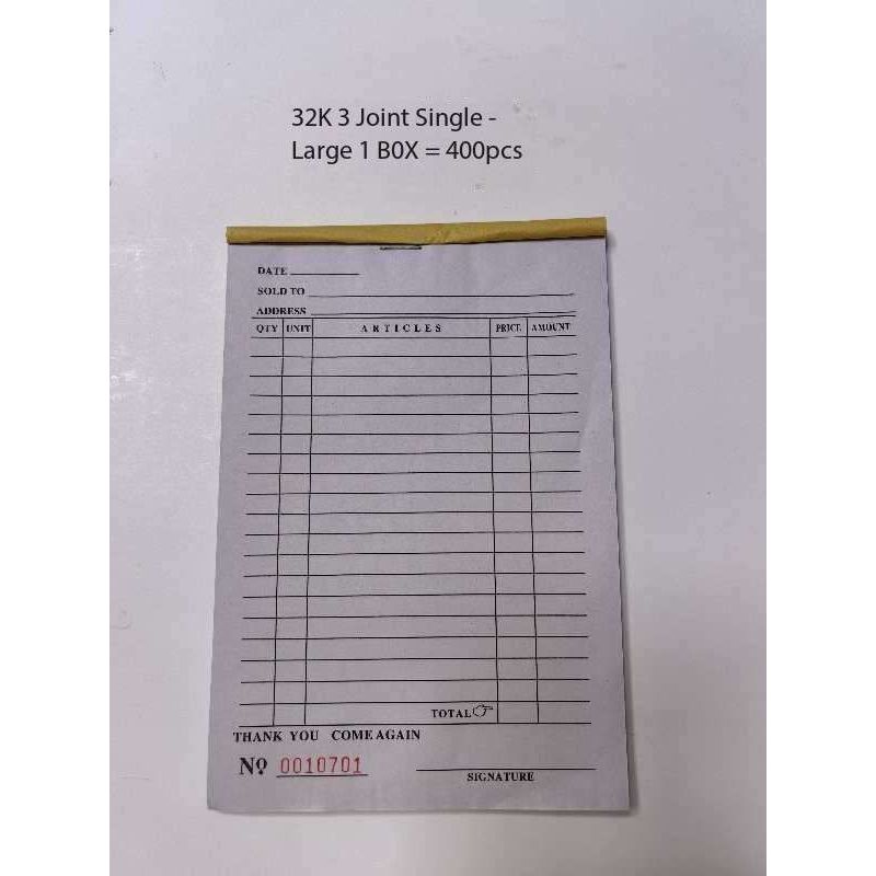 Delivery Receipt Resibo With Carbon Paper Thickened Carbonized Business ...