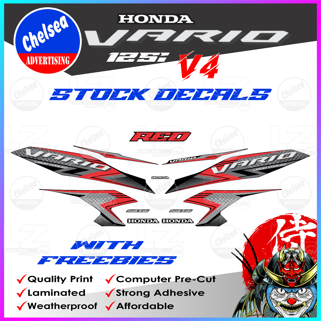 Honda Vario V4 (Click 125i) Stock Decals / Stickers with freebies ...