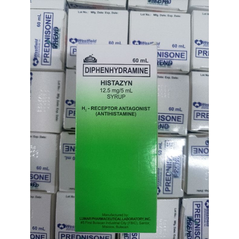 Histazyn Syrup 60ml/Diphenhydramine|Antihistamine | Shopee Philippines
