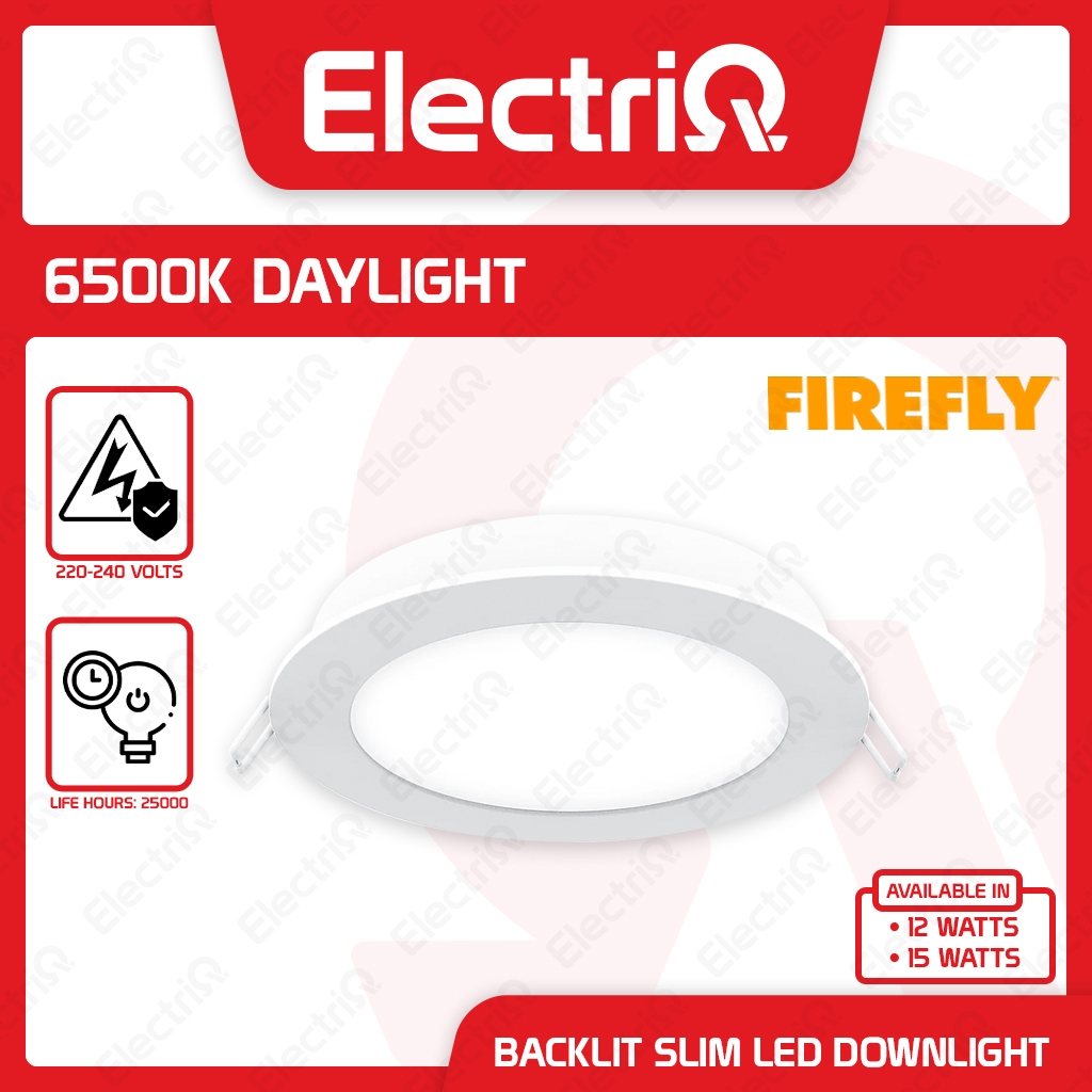 Electriq l Firefly Basic Series Backlit Slim LED Downlight 12W-15W ...