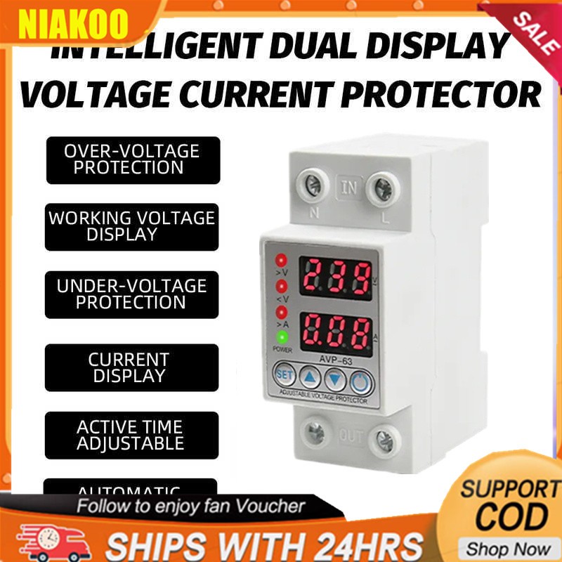 220V Adjustable Recovery Delay Time Automatic Self-recovery Over Under ...