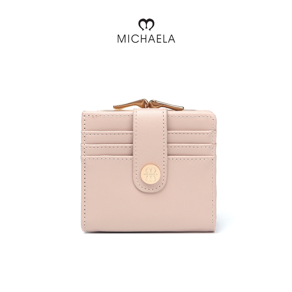 MICHAELA Detachable Snap Short Wallet 2-in-1 Spacious Card Wallet with ...