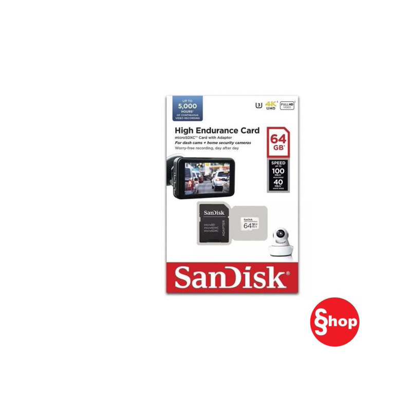 Sandisk High Endurance 64GB MicroSDXC Card With Adapter For Dash Cams ...