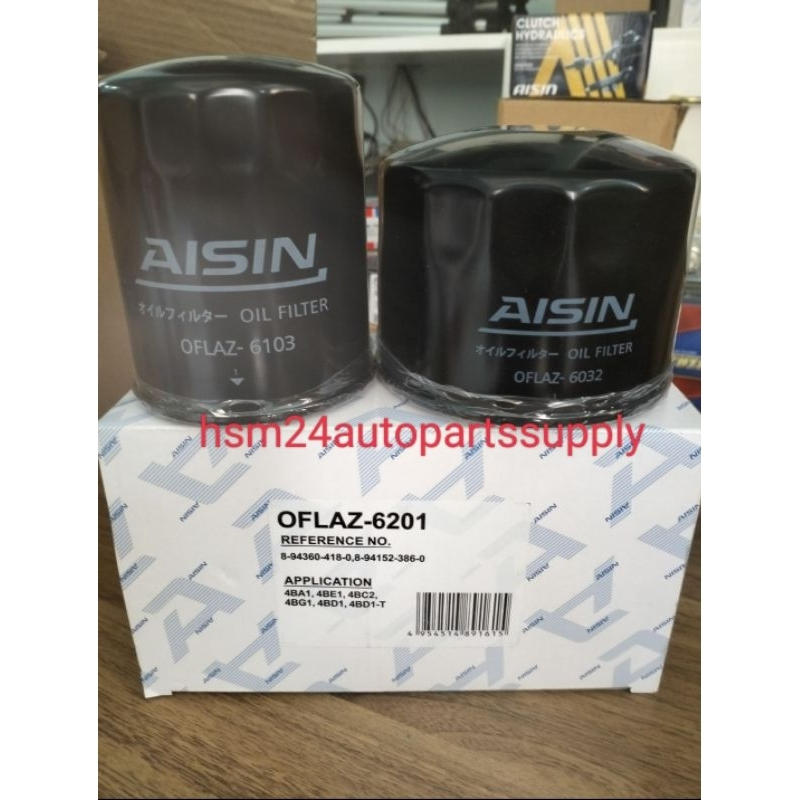 Aisin Oil Filter For Isuzu 4BA1,4BC2,4BE1,4BD1 1set/2pcs OFLAZ-6201 ...