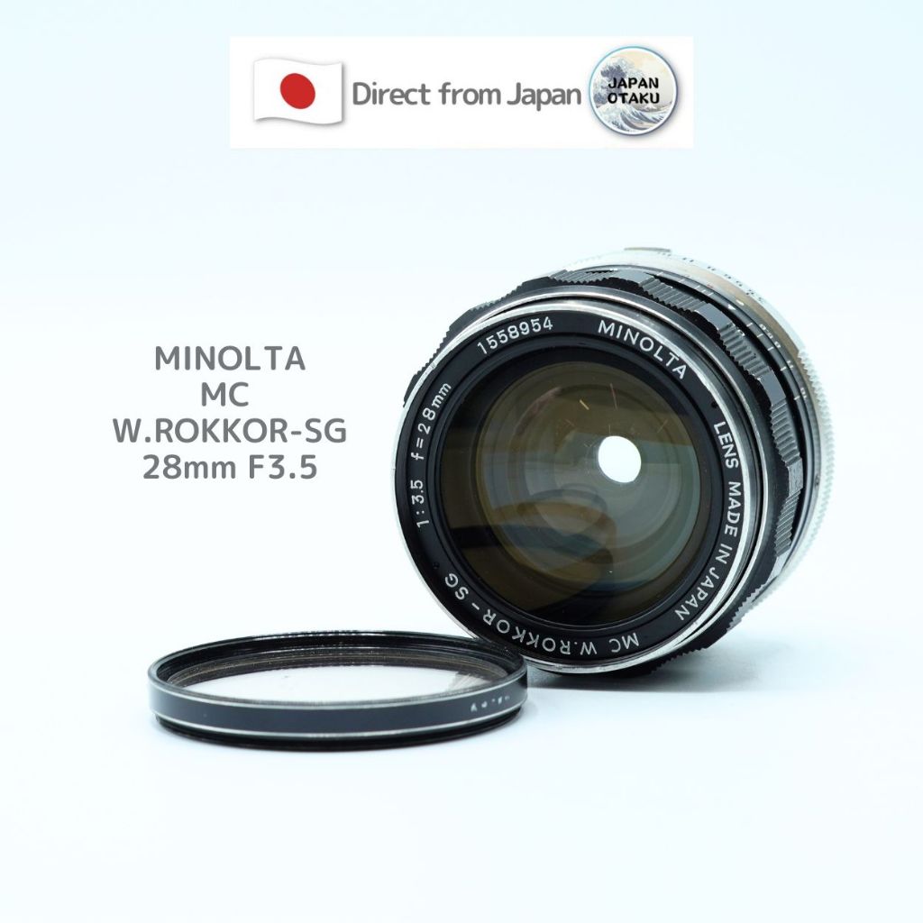 [Used in Japan] " Vintage Lens " MC W.ROKKOR-SG 28mm f/3.5 Minolta Released in 1963 Japan ...