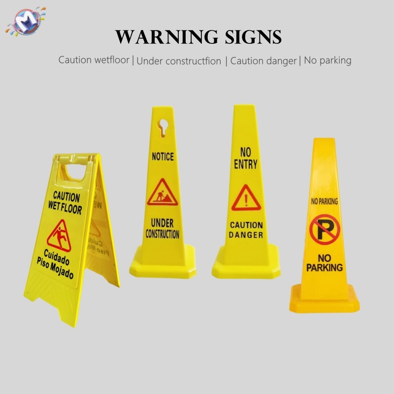 Cone warning sign Construction Sign Caution danger Sign No parking/wet ...