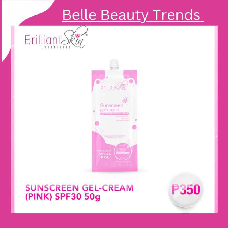 BRILLIANT SUNSCREEN LIGHT PINK 50G | Shopee Philippines