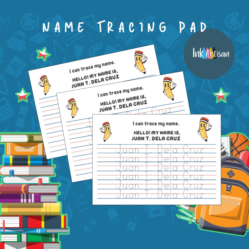 Tracing Pad for Kids - Name Alphabet Numbers Lines Shapes | Shopee ...