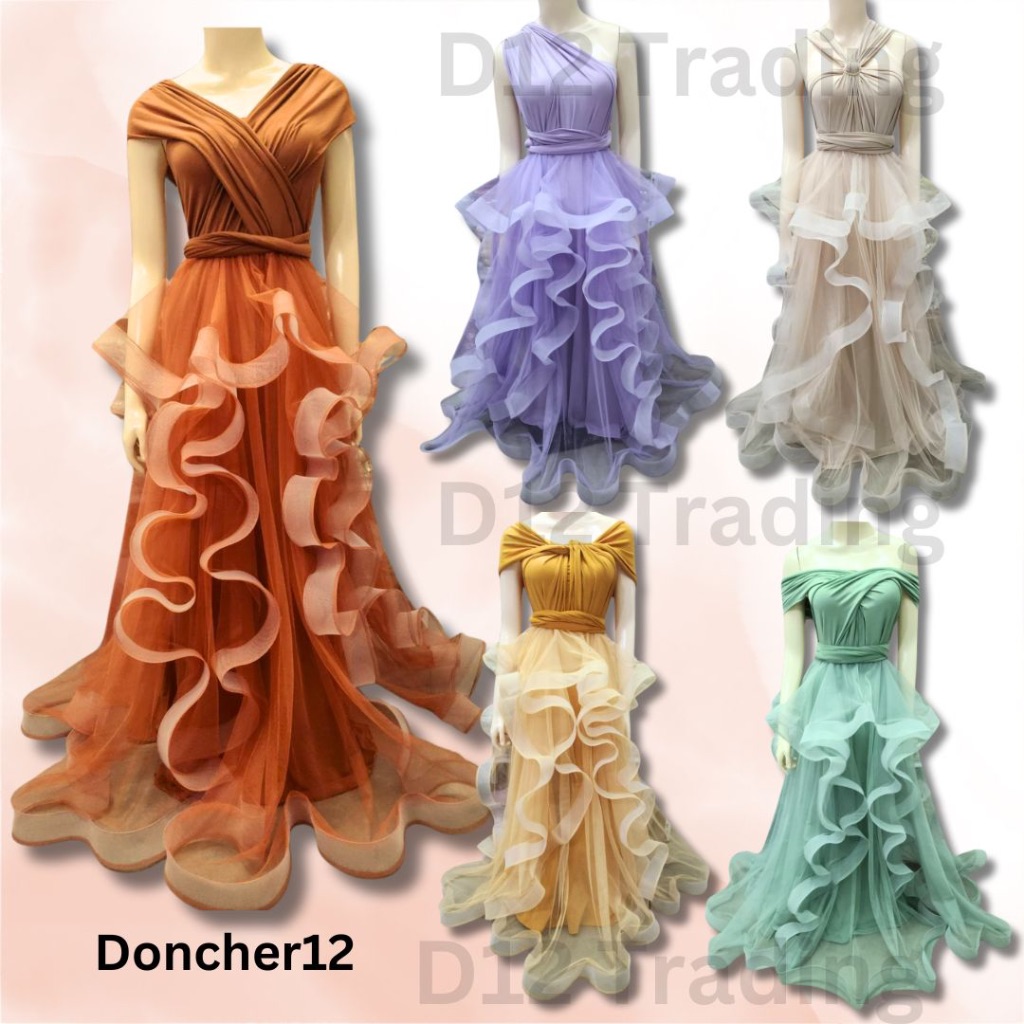 PRE ORDER Doncher12 Bongga Tulle Infinity Dress PM COLOR | Shopee ...