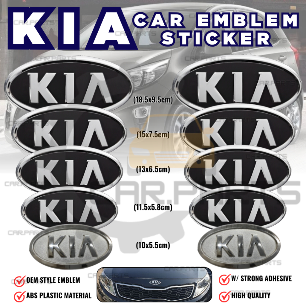 CP KIA Car Logo Emblem Car Front Grille Emblem Logo Rear Trunk Badge ...