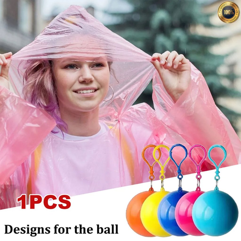 Easy Carry Emergency Disposable Raincoat Ball Unisex Adult Size ...