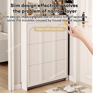 Wooden Flip Shoe Cabinet Storage Shoe Rack 3 Drawers Tipper Shoe ...