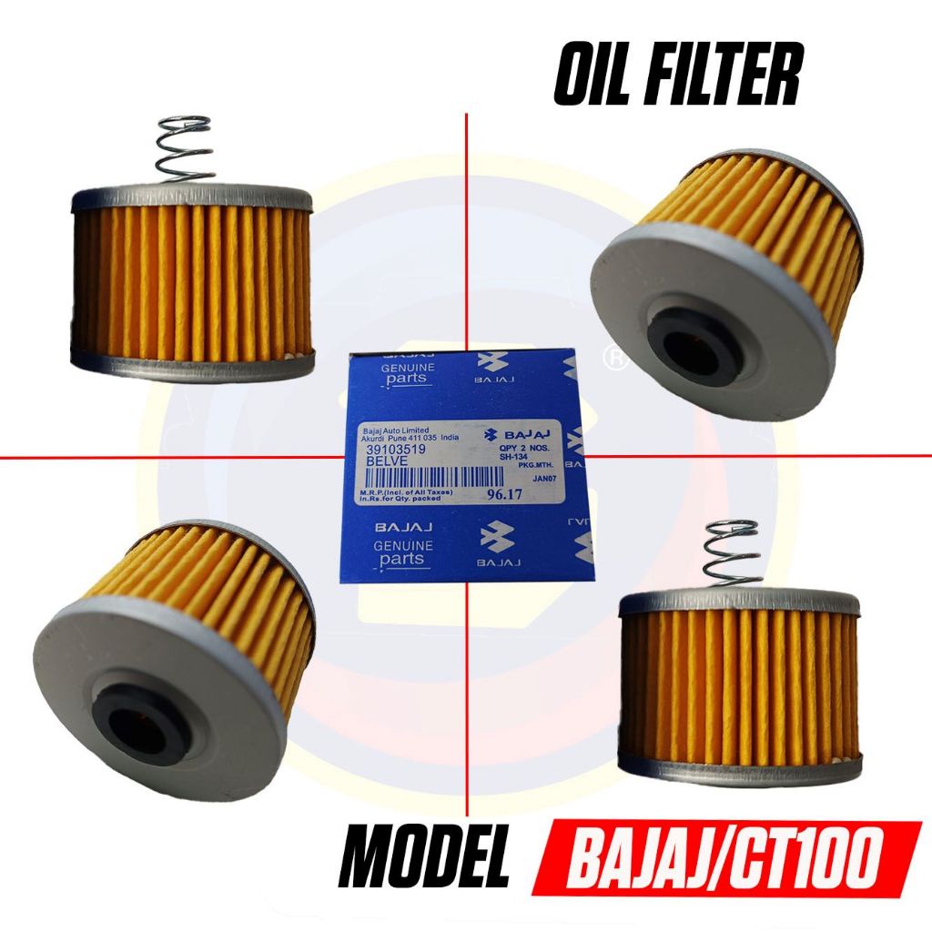Oil Filter for BAJAJ/CT100,Motorcycle Oil Filter BAJAJ/CT100 | Shopee ...