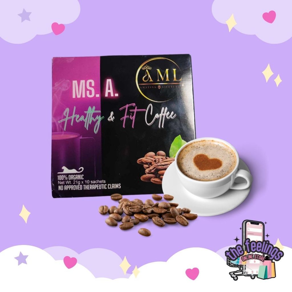 AML Ms. A Healthy and Fit Coffee 21g 10 sachets per box | Shopee ...