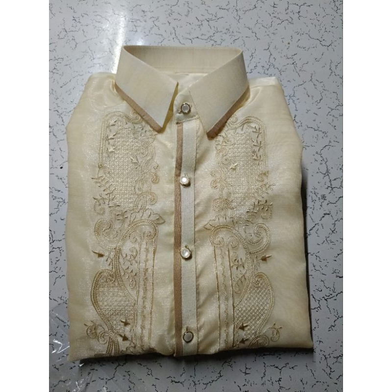 Barong Tagalog piña mocha with lining. | Shopee Philippines