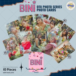10 pcs BINI Cherry on top OT8 back-to-back laminated photocards photo ...