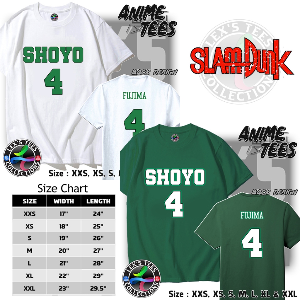 ANIME Slam Dunk SHOYO Fujima #4 Shirt | Lex'sTEES | Shopee Philippines